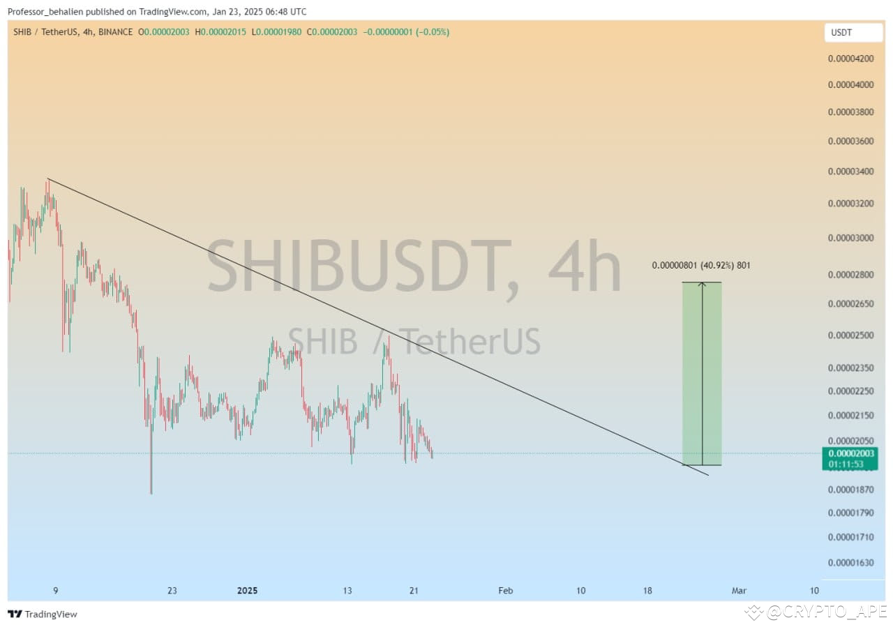#SHIB , The trend line will be broken ️ $SHIB #DYOR | CRYPTO_APE on ...