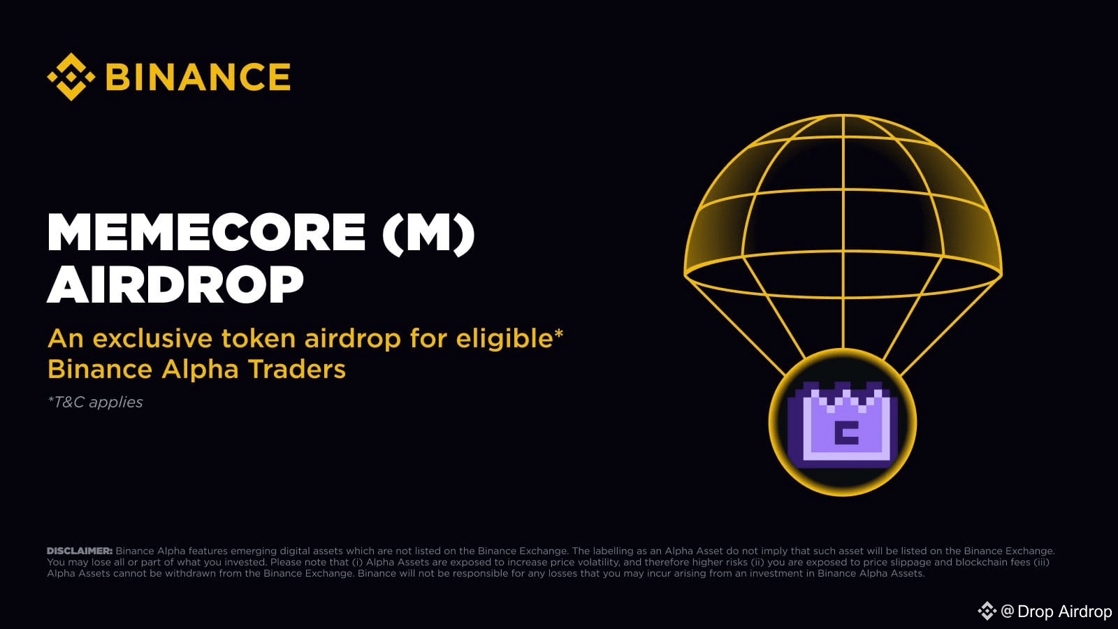 🚨 ГОРЯЧО: MemeCore (M) появился на Binance Alpha! (03/07/20 | Drop Airdrop на Binance Square