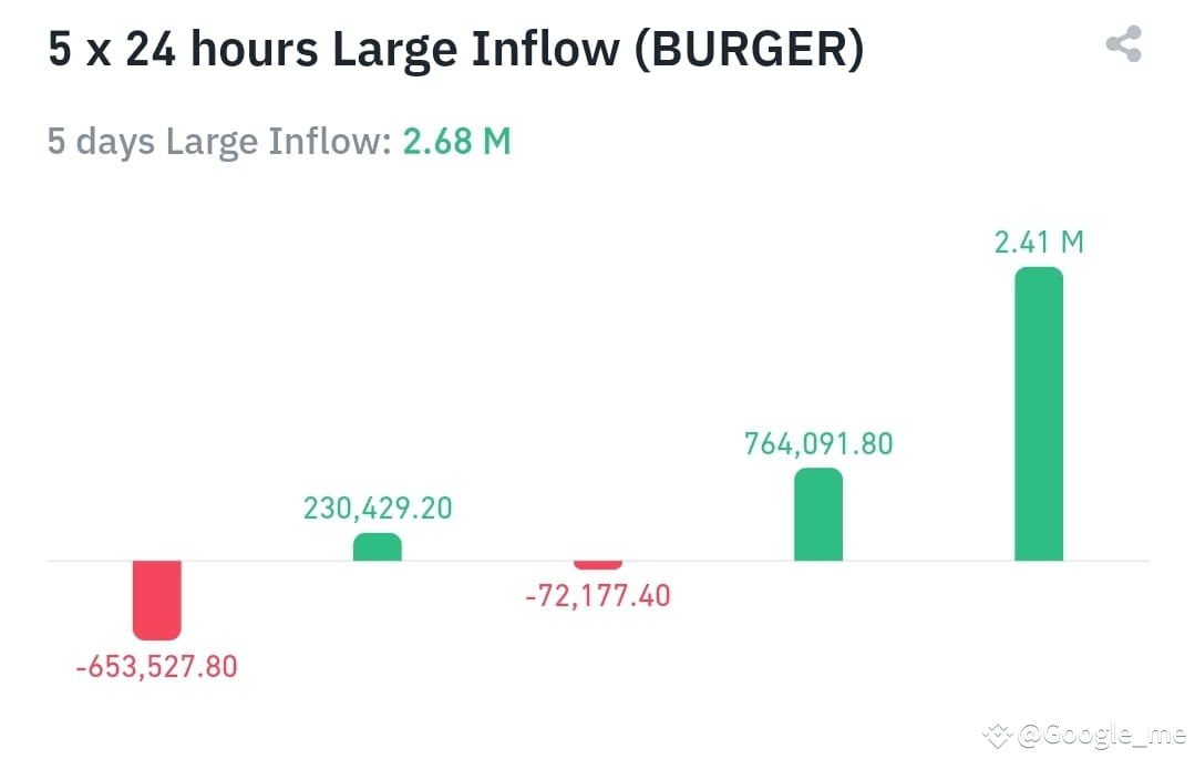 $BURGER visualization presents the large inflows of BURGER o | Google_me on Binance Square