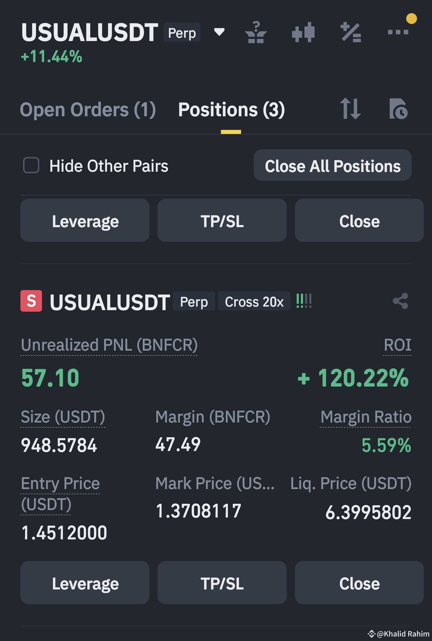 #usual I am happy with the little win, I am out of this trad | Khalid ...