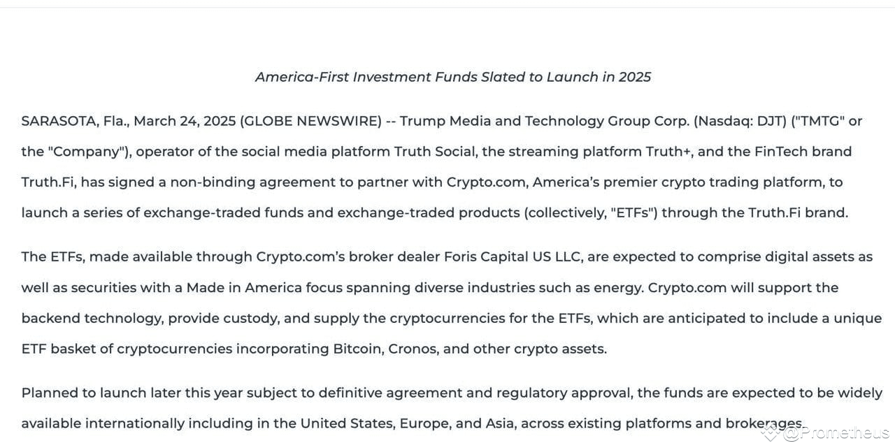 🫣 Donald Trump's Trump Media Wants to Launch a Crypto ETF. | Prometheus ...