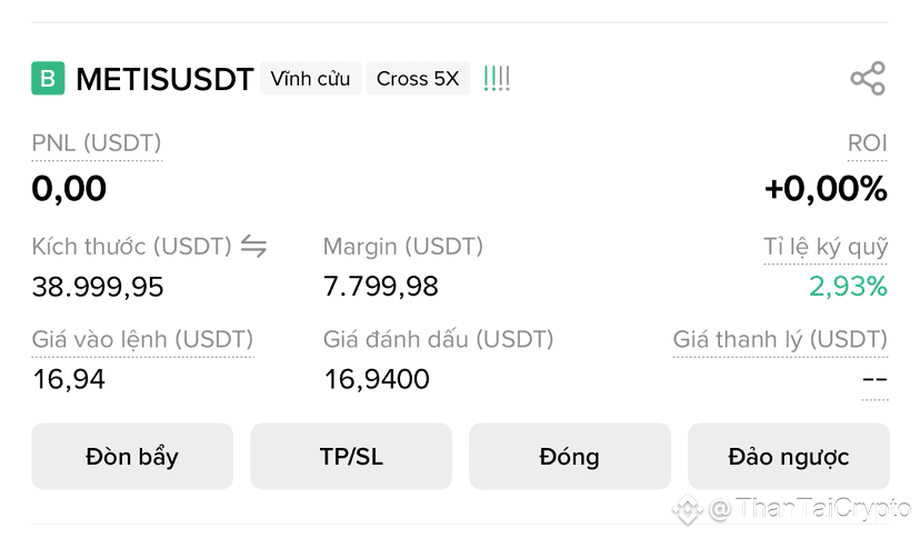 Open long $METIS Stl : 14.47$ Tp : 19.5-20.5$ This is a | ThanTaiCrypto ...