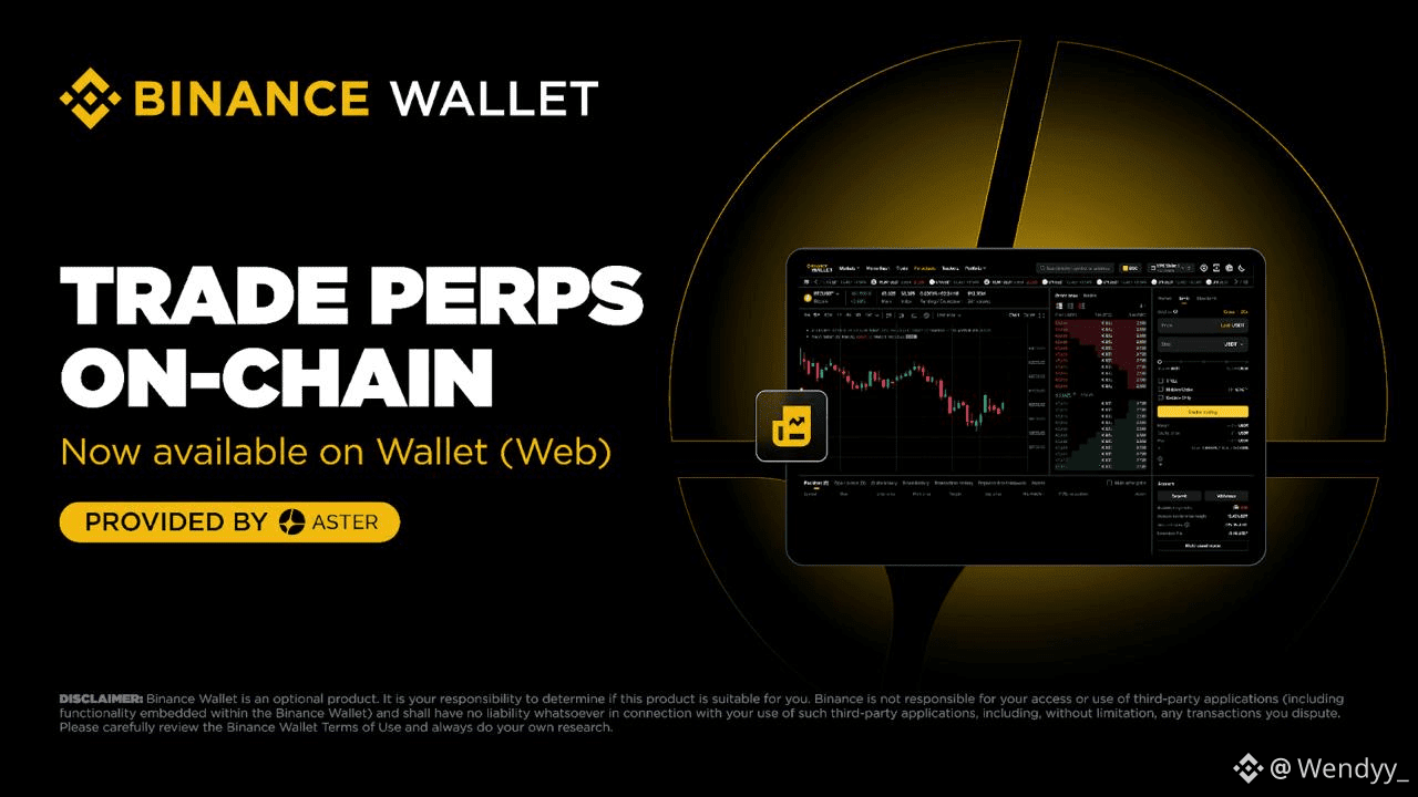 $BNB Binance Wallet (Web) launches On-Chain Perpetual | Wendyy_ on ...