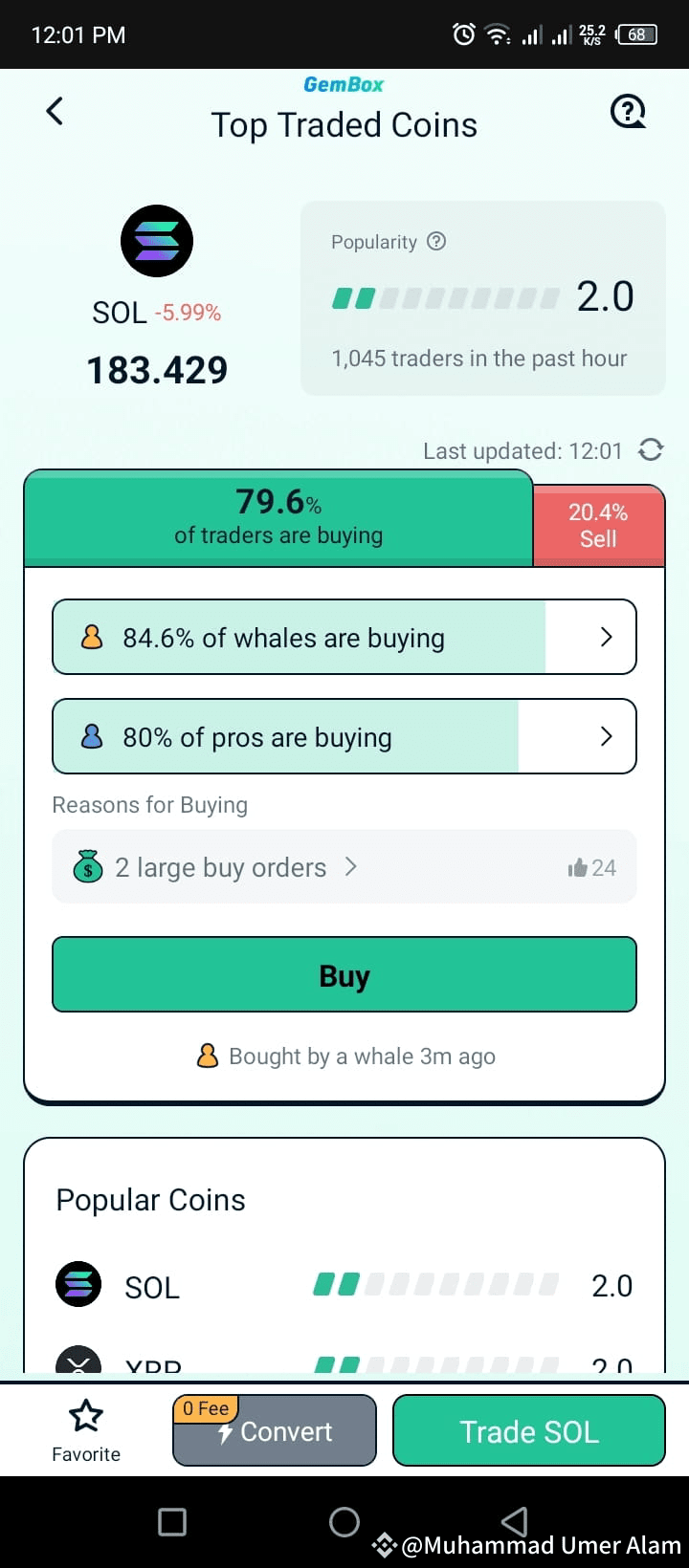 ⏰MUST MUST BUY $SOL RIGHT NOW⏰ CURRENT PRICE: 183.61$ the | Muhammad Umer Alam on Binance Square