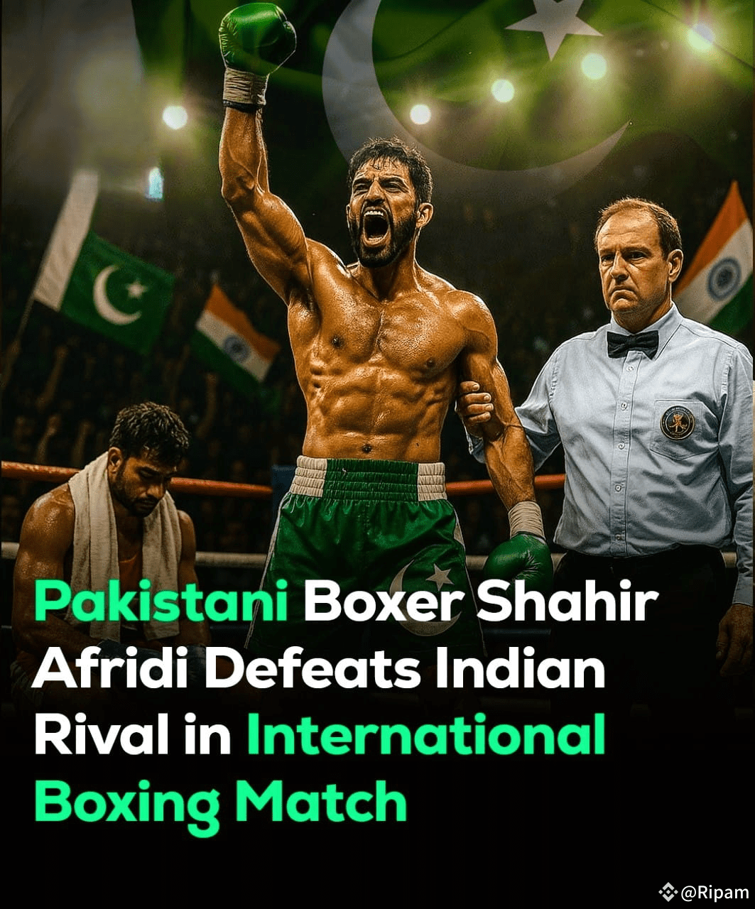 Pakistani boxer Shahir Afridi defeated Indian boxer Tarjot S | Ripam on ...