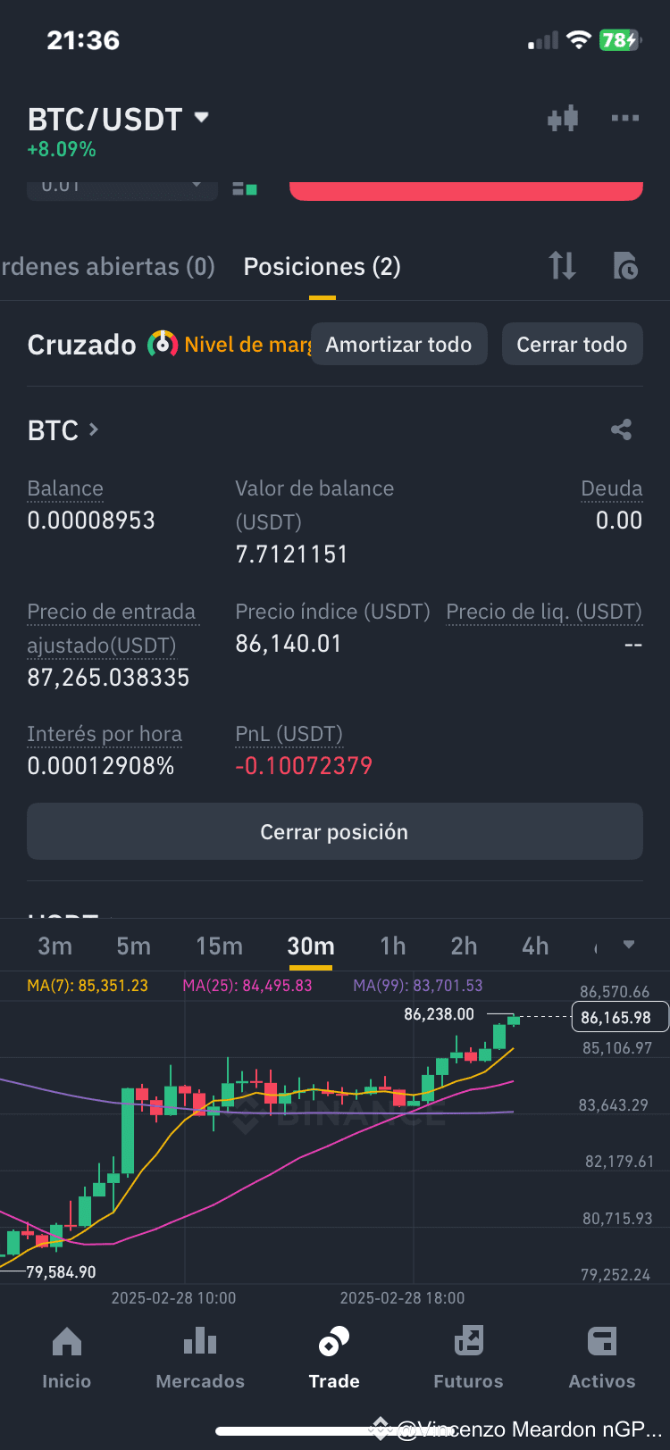 This is my base operation to avoid losses in case it drops v | Vincenzo ...