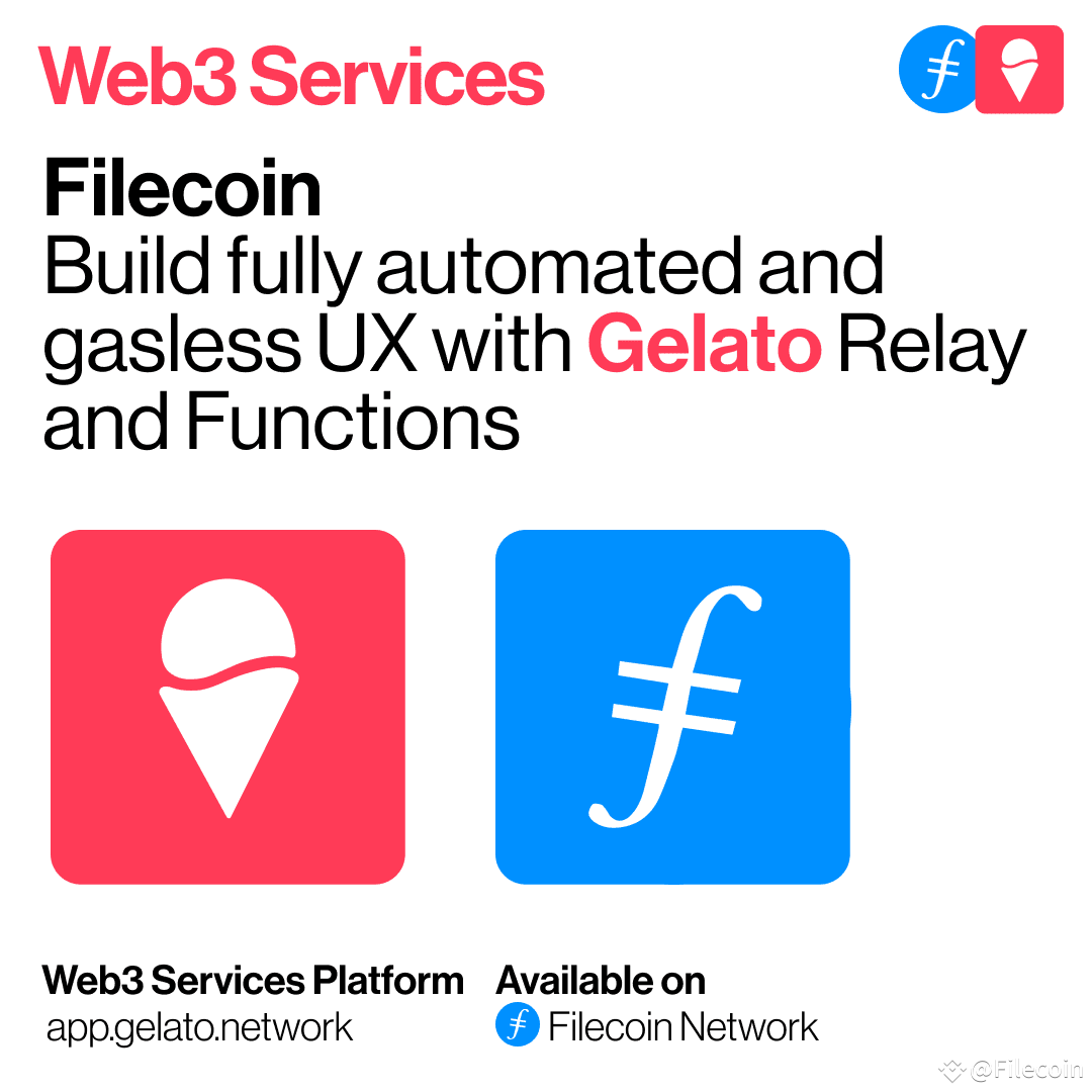 Gelato Web3 Services are now live on #Filecoin. With @gelat | Filecoin on Binance Square