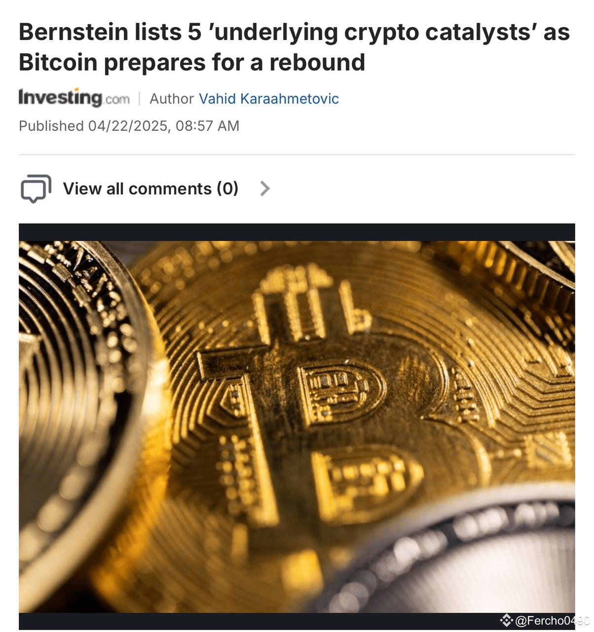 📈 Bernstein identified five key factors driving cryptocurre ...