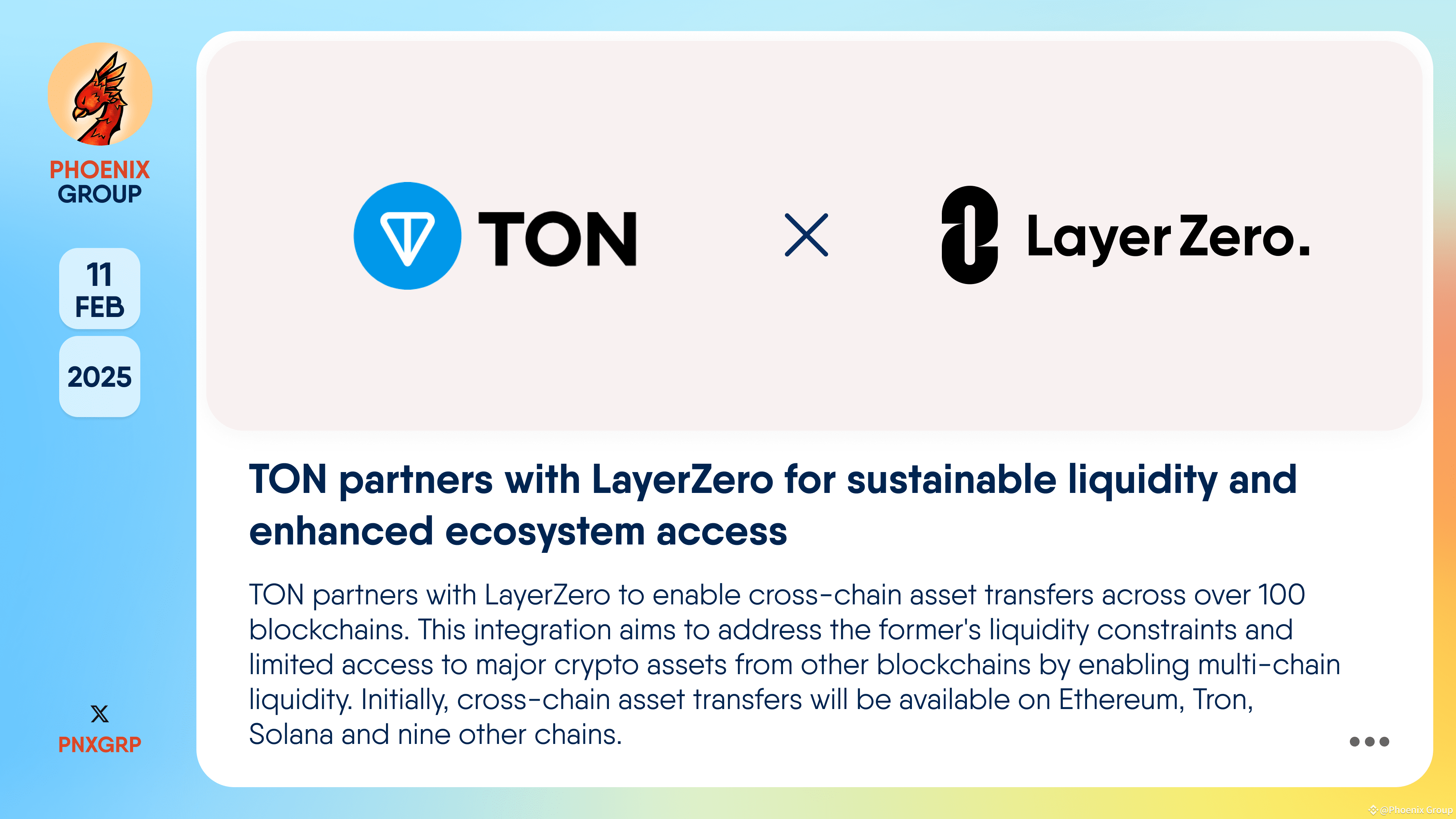 TON partners with LayerZero for sustainable liquidity and en | Phoenix Group on Binance Square