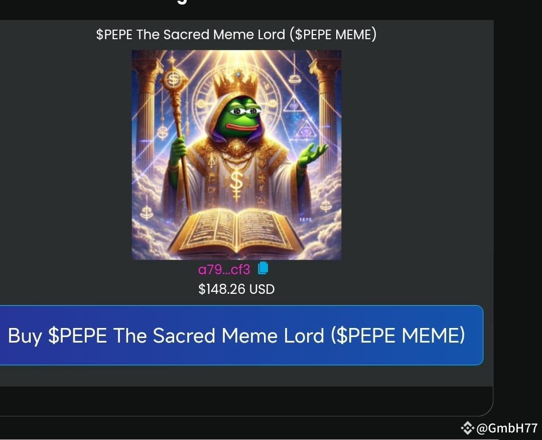 $pepe thé sacred meme lord nft added to Cashtab Wallet | GmbH77 on ...