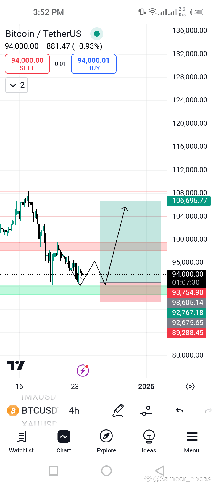 $BTC /USDT Future Or Spot Trade Signal ️ With 90% Accuracy | Sameer_Abbas on Binance Square