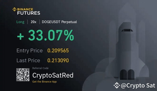 $DOGE achieved Target 1 ️ #cryptosat | Crypto Sat on Binance Square