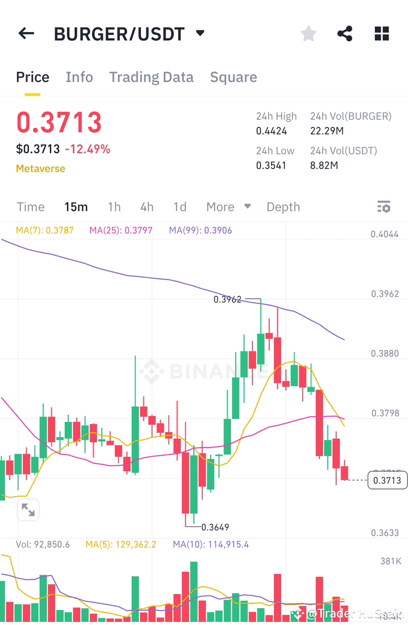 🍔 $BURGER /USDT - A Metaverse Gem on the Move! 🚀 📉 Curre | Trader HuSsain on Binance Square