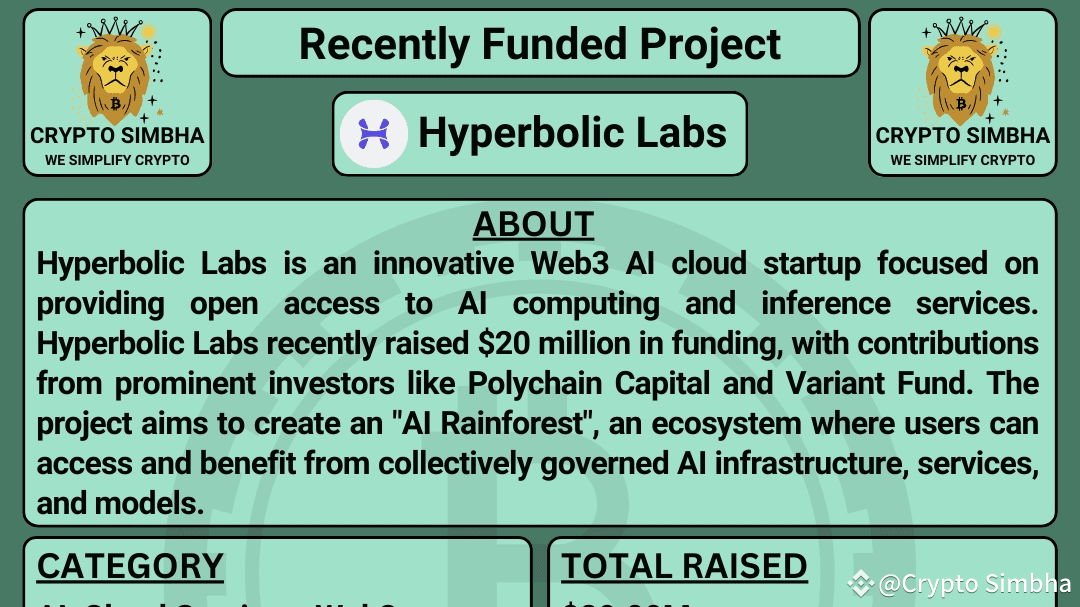🚀Top Project From Recent Funding Round 💰 Hyperbolic Labs 🚀 | Crypto Simbha on Binance Square