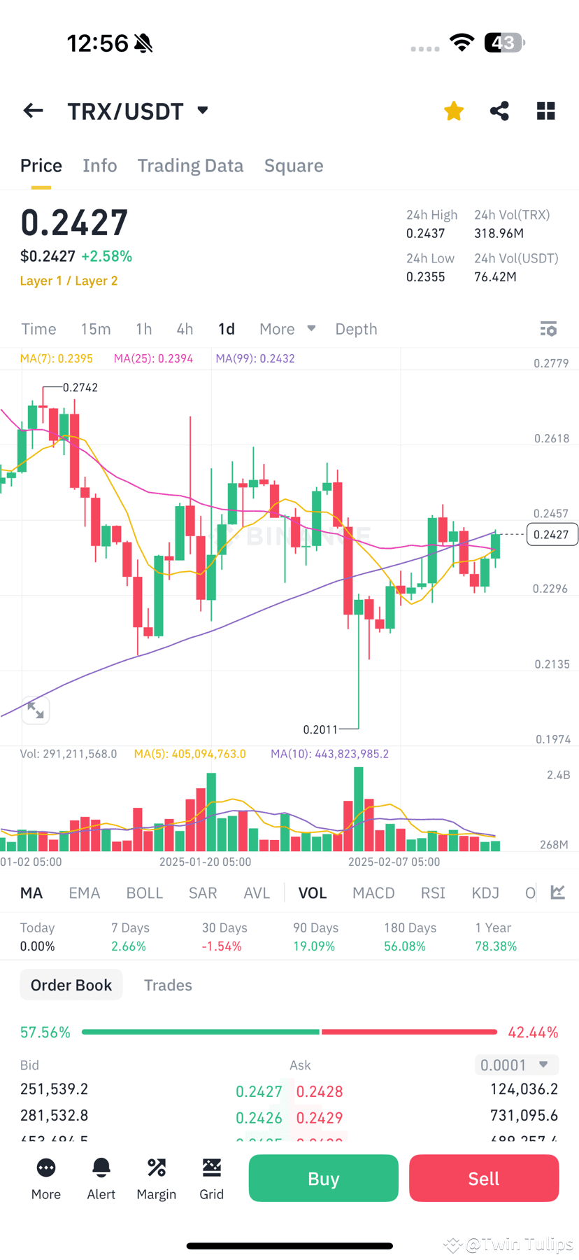 🚀 $TRX /USDT MARKET UPDATE FEBRUARY 2025🔥 TRON (TRX) IS T | Twin Tulips on Binance Square