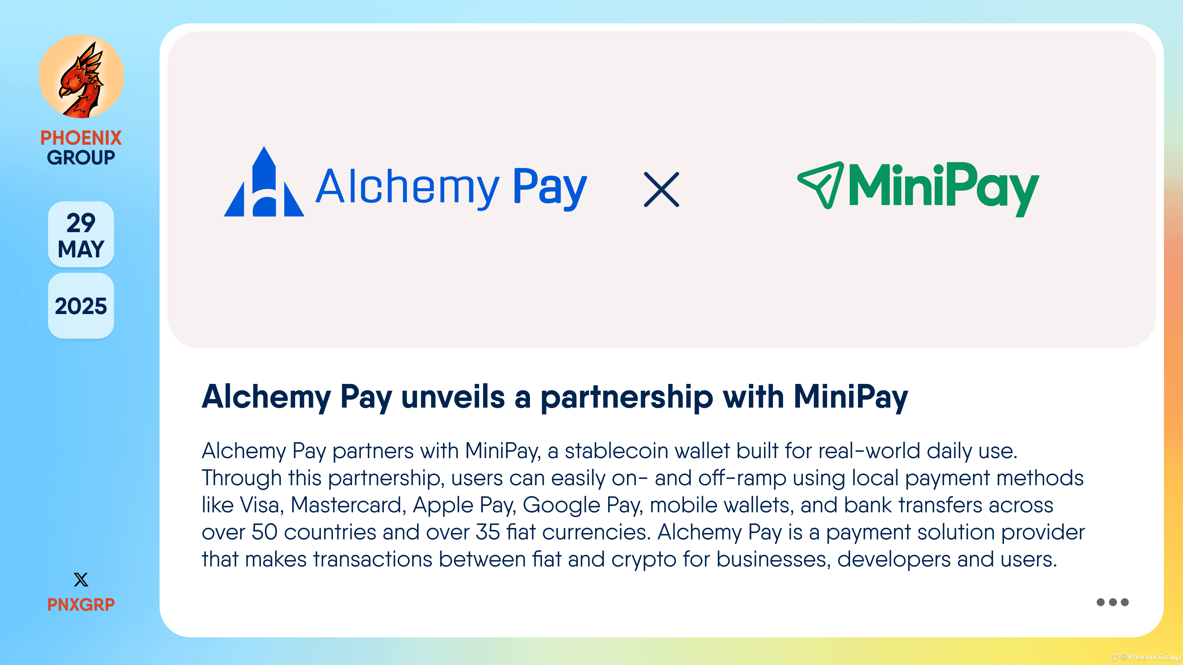 Alchemy Pay unveils a partnership with MiniPay #AlchemyPay | Phoenix Group on Binance Square