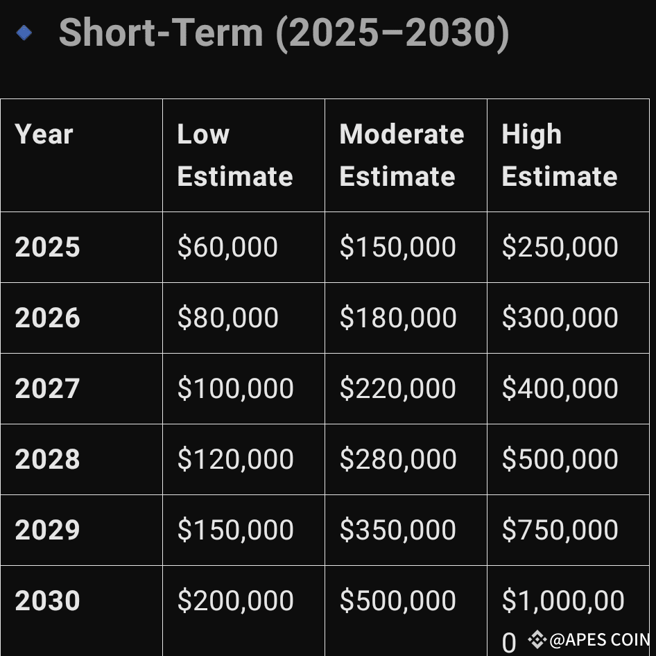 Bitcoin Price Prediction (2025–2050) 📈 Bitcoin has proven | APES COIN ...