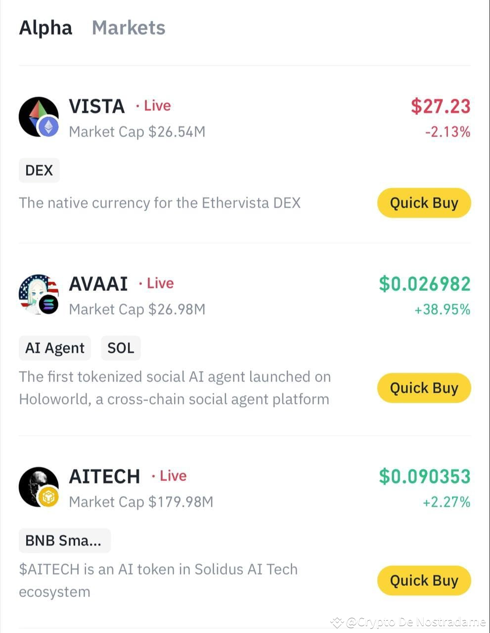 🔸 AITECH Named Among Binance's Top 5 Alpha | Crypto De Nostradame on Binance Square