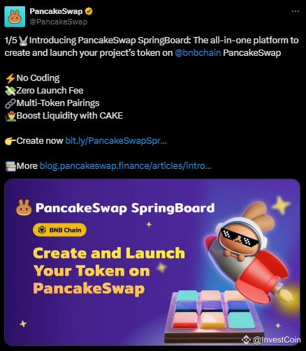 🍰 PancakeSwap has introduced SpringBoard — an analog of Pum ...