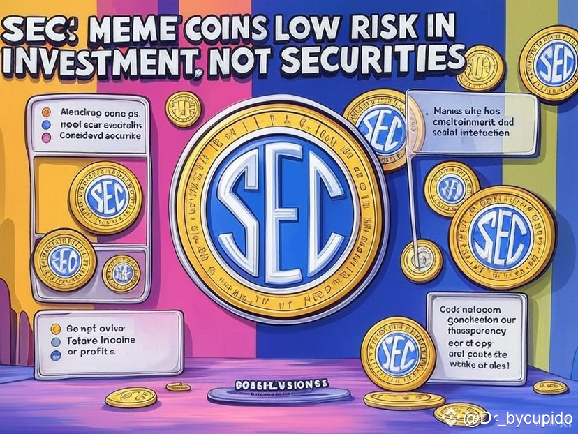 SEC: MEME COINS HAVE LOW RISK IN INVESTMENT, NOT SECURITIES | Dr_bycupido on Binance Square