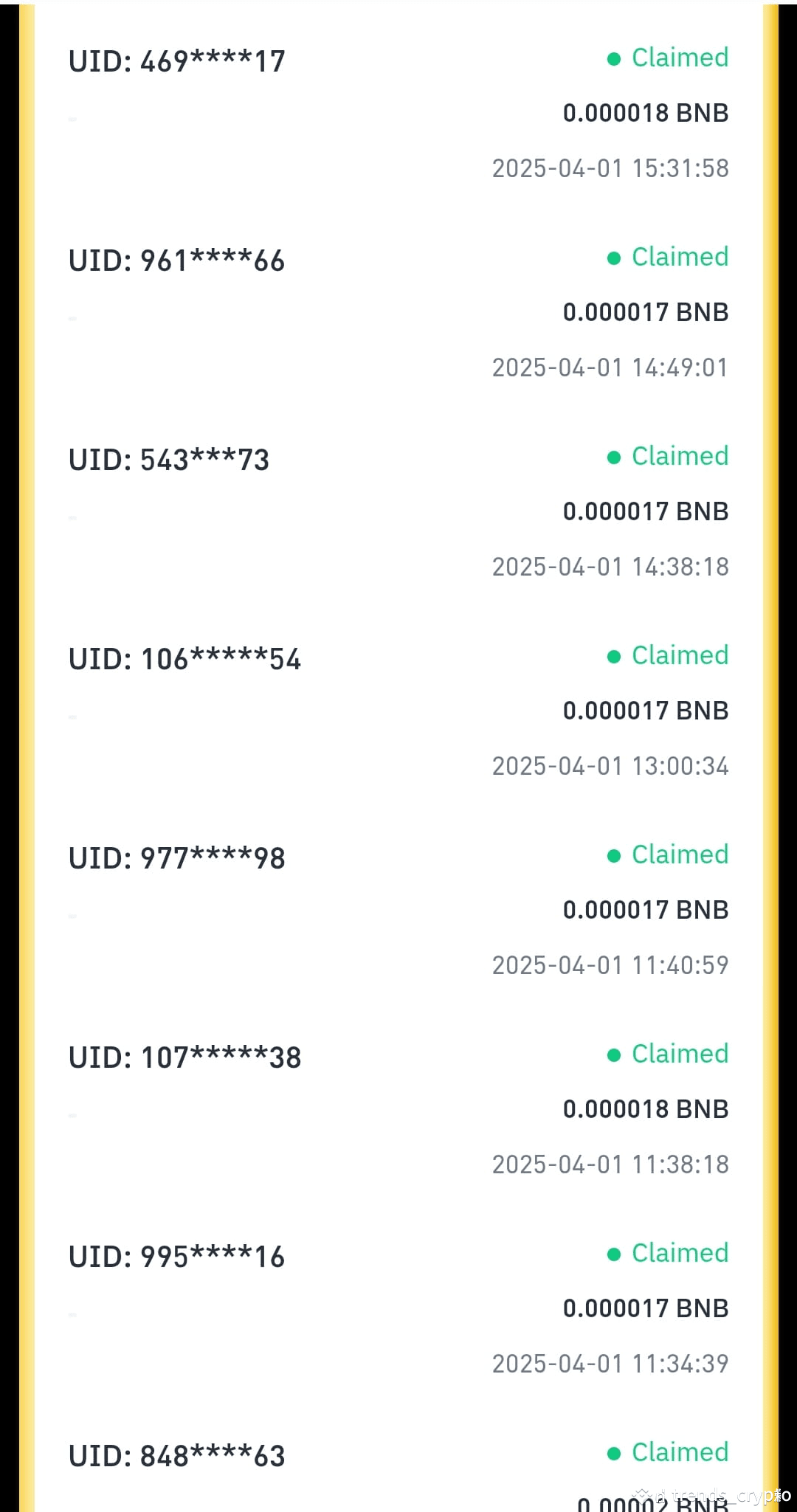 BNB reward . Click and claim | trends_crypto on Binance Square