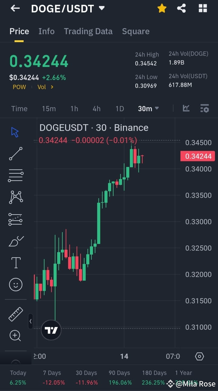 $DOGE /USDT Strong Bullish Outlook 💥 💯 🚀 Don't Miss Out | Mila Rose on Binance Square