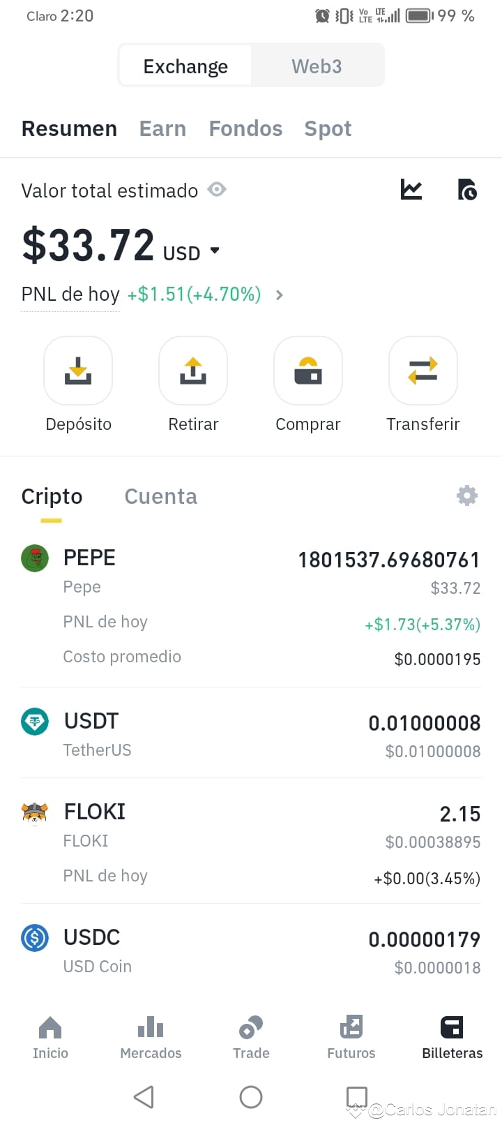 1% de probabilidad 99% Fe de que Pepe llegue a subir, aún | Carlos ...