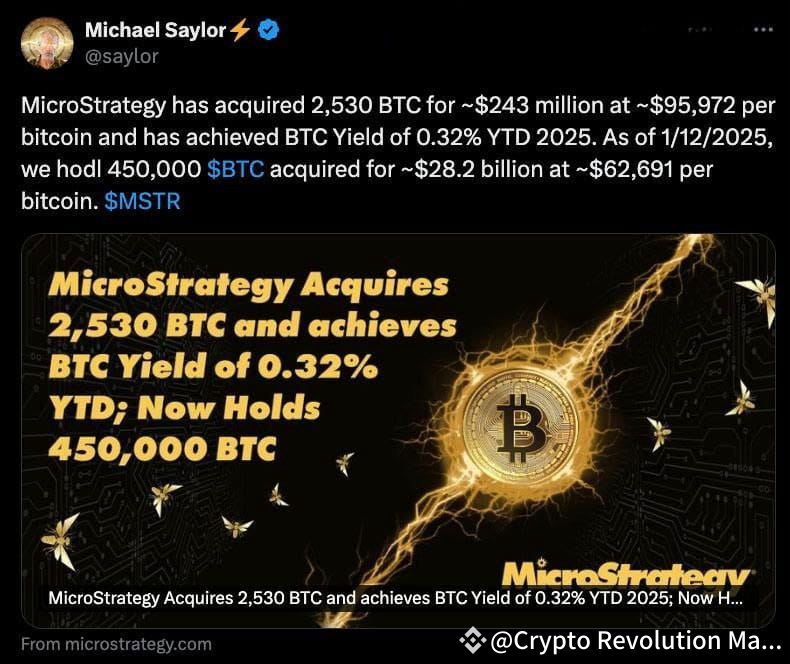 🔥 Michael Saylor bought an additional 2,530 BTC ($243 milli | Crypto Revolution Masters on ...