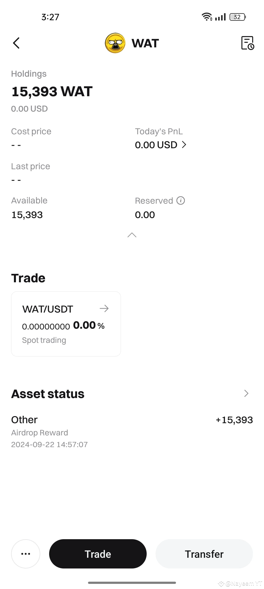 Wat Coin Price prediction I hope 0.001$-0.004$ | Nayeem YT on Binance ...