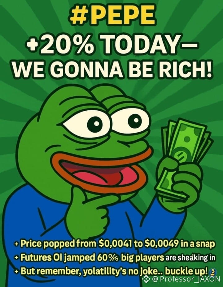 20% TODAY — WE GONNA BE RICH! 🚀💰 • Price exploded from $0. | Professor ...
