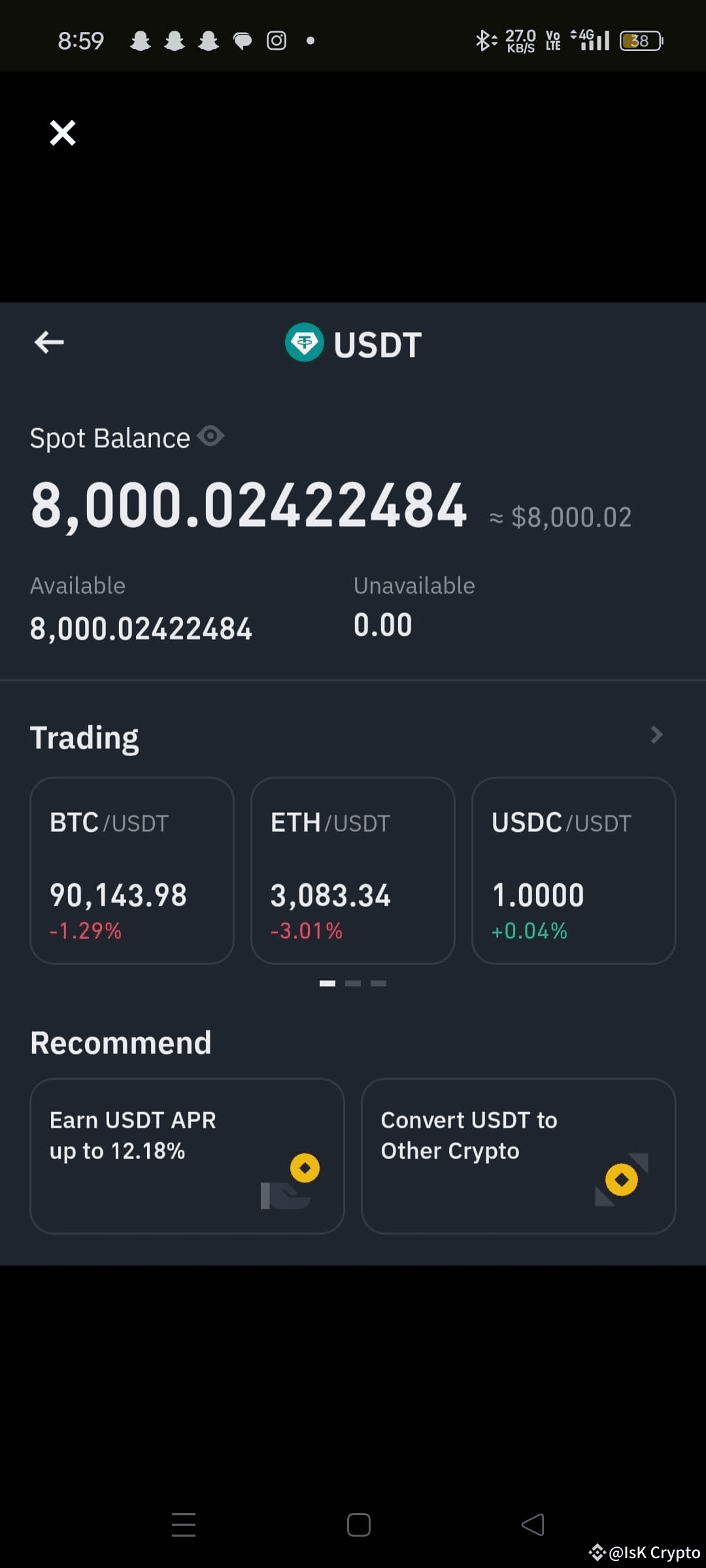 What Will You Buy With 8000 USDT Need 2 Followers | IsK Crypto on Binance Square