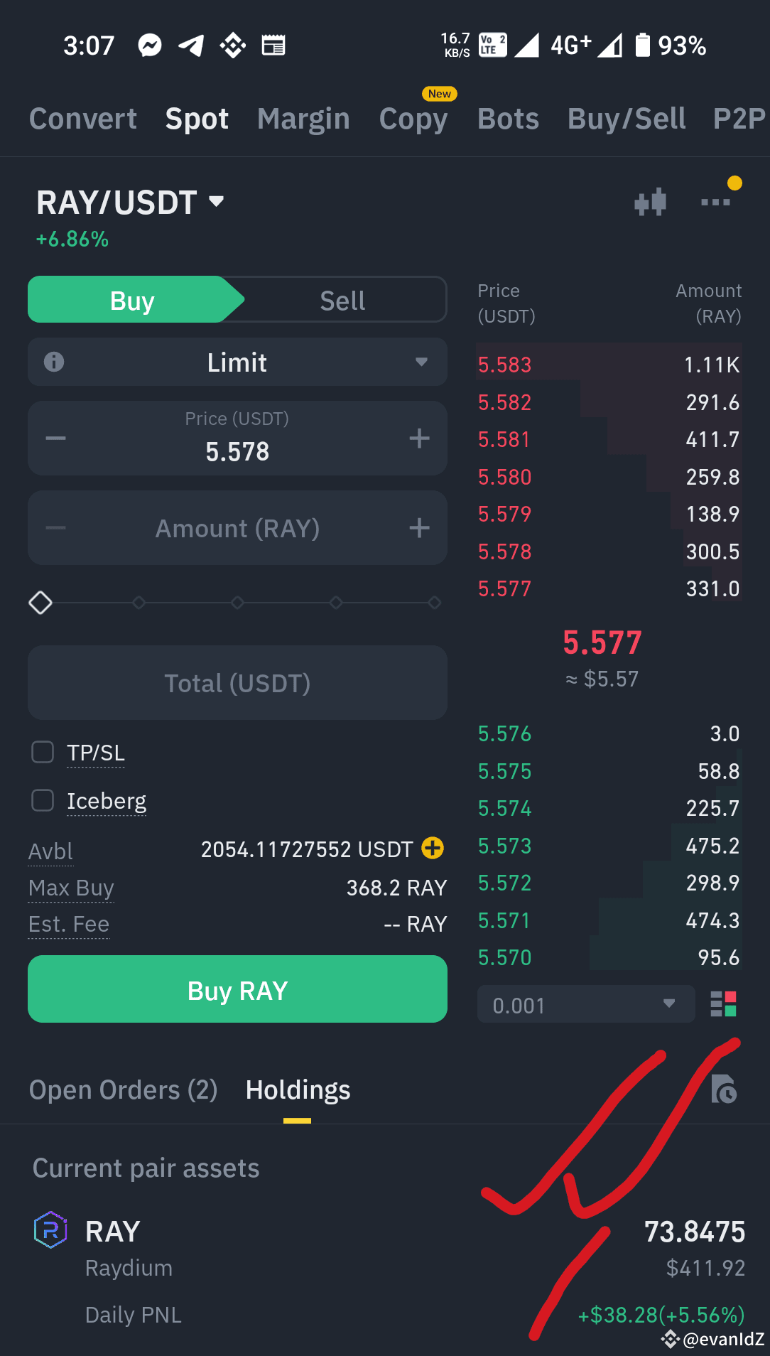 Today profit from $RAY 💥💥 Lets see Ray give me one more ch | evanIdZ on ...