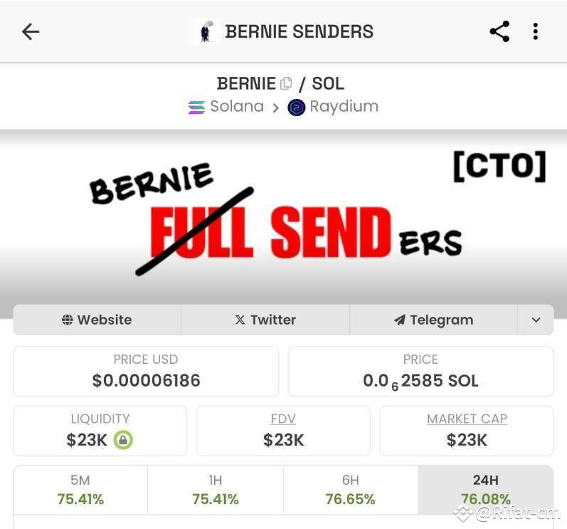 #bernie its gonna 1000x this November brooooh🤑🤑🤑🚀🚀 3NYT | Rifat-cm on Binance Square