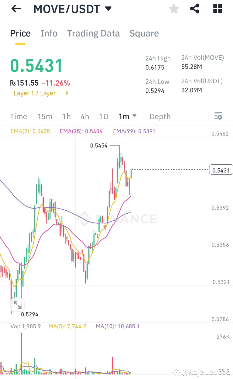 $MOVE E Alert: Short Liquidation Spotted! A Short Liquida | Raja Javeed on Binance Square