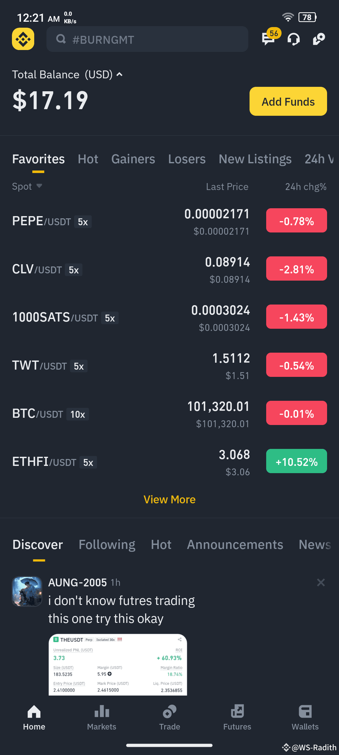 can I'am success with 17 $? | WS-Radith on Binance Square