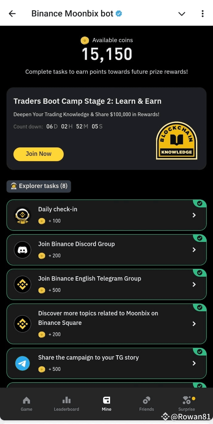 🚀 Play Binance MoonBix Game & Earn Exciting Rewards! 🌕 👉 | Rowan81 on Binance Square