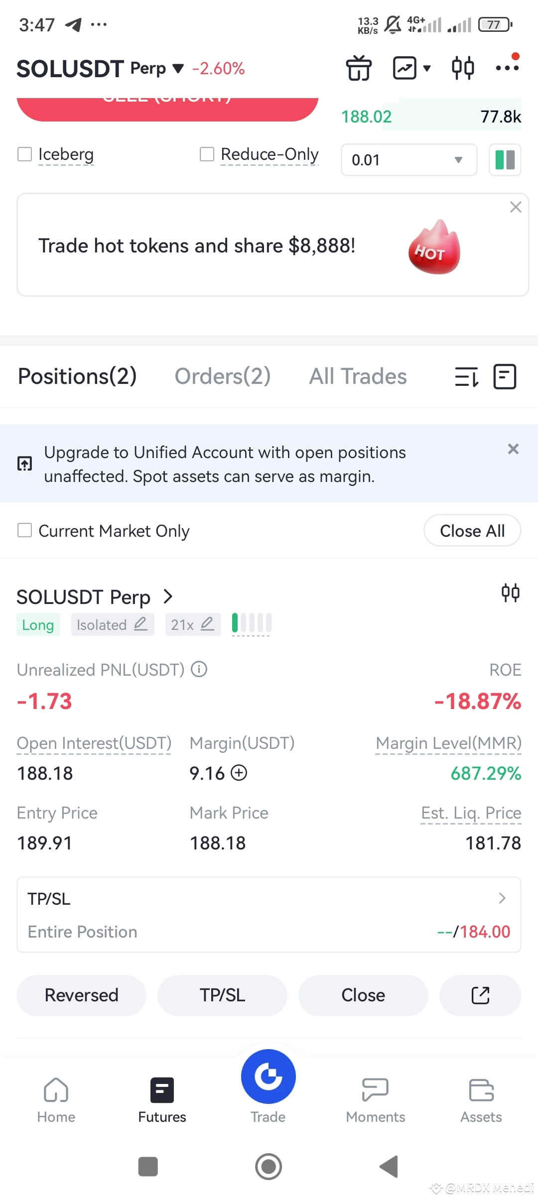 $SOL Hold or close please advice | MRDX Mehedi on Binance Square