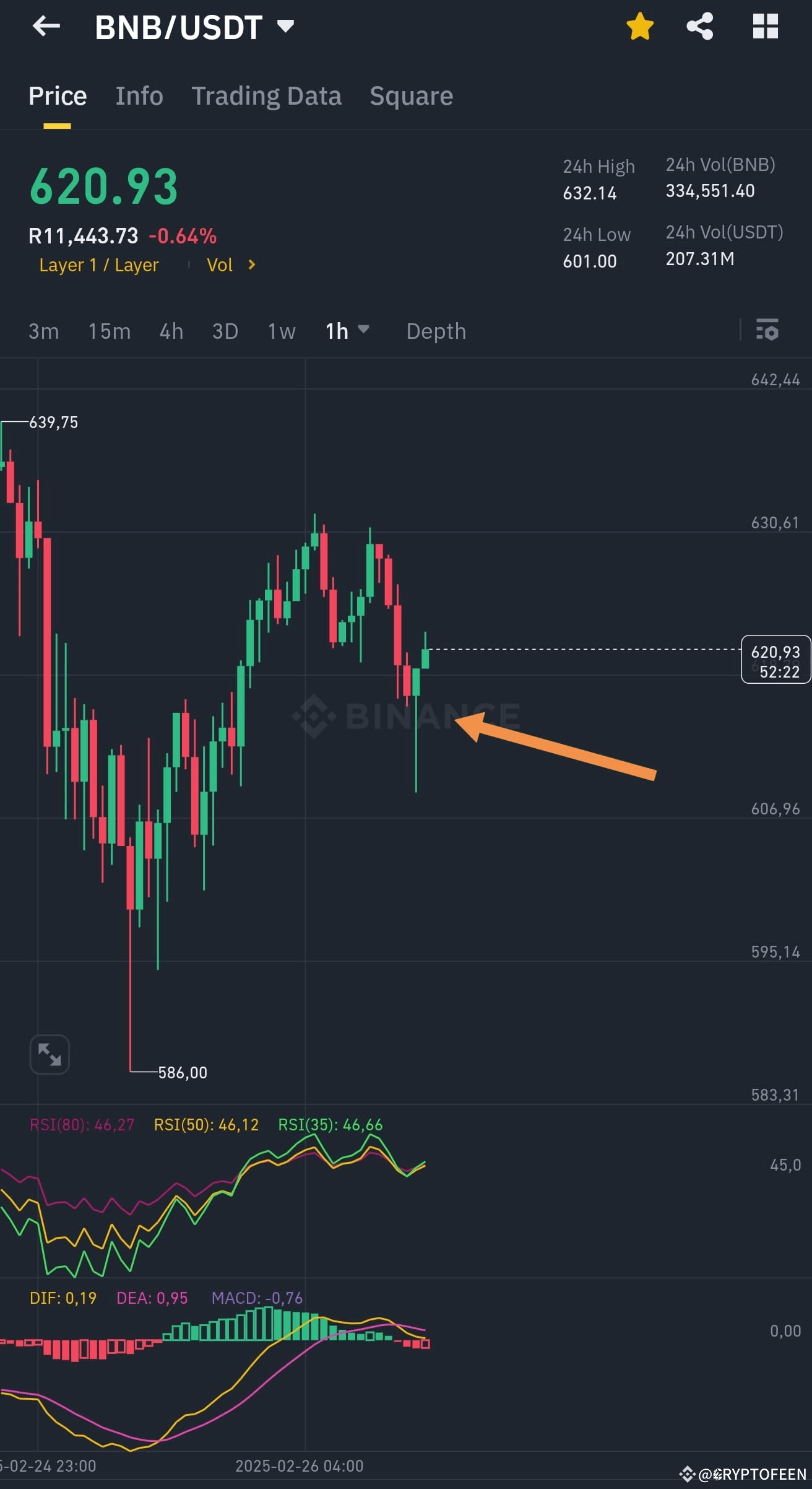$BNB im hoping that this Candle changes Everything . | CRYPTOFEEN on ...