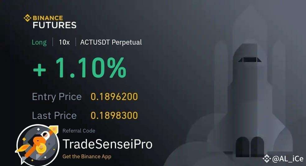 💰 **$ACT/USDT** 📈 **LONG** ️ **Entry Zone:** 0.18855 | AL_iCe on ...