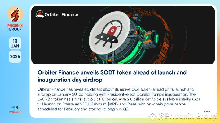Orbiter Finance представляет токен $OBT перед запуском и эйр | Phoenix ...