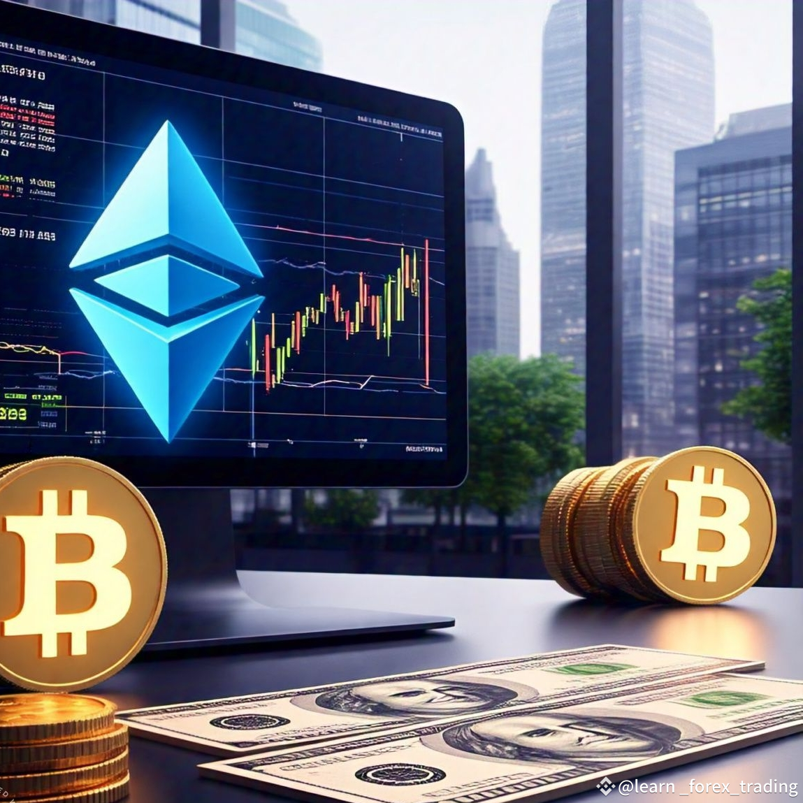 Connection between BTC ,ETH to USD *BTC$BTC #BTC ***The co | learn ...