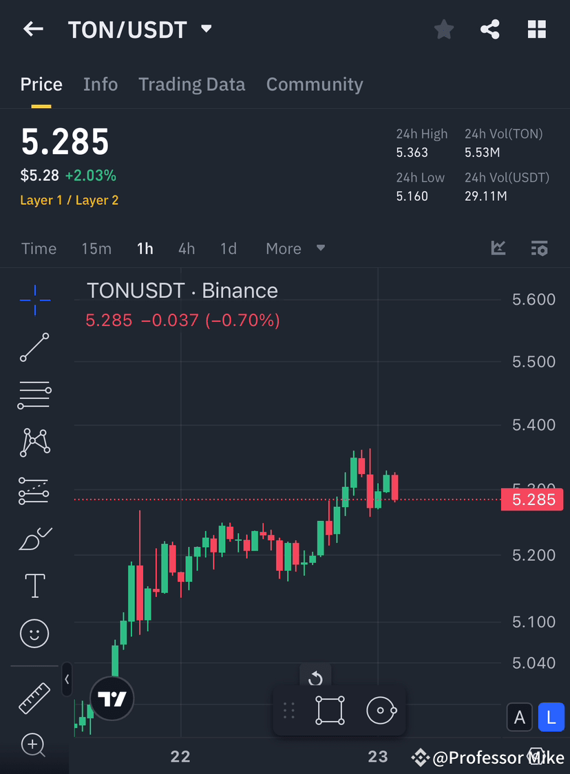 $TON /USDT Gaining Momentum – Bullish Wave Incoming!🔥💯 Th | Professor Mike on Binance Square