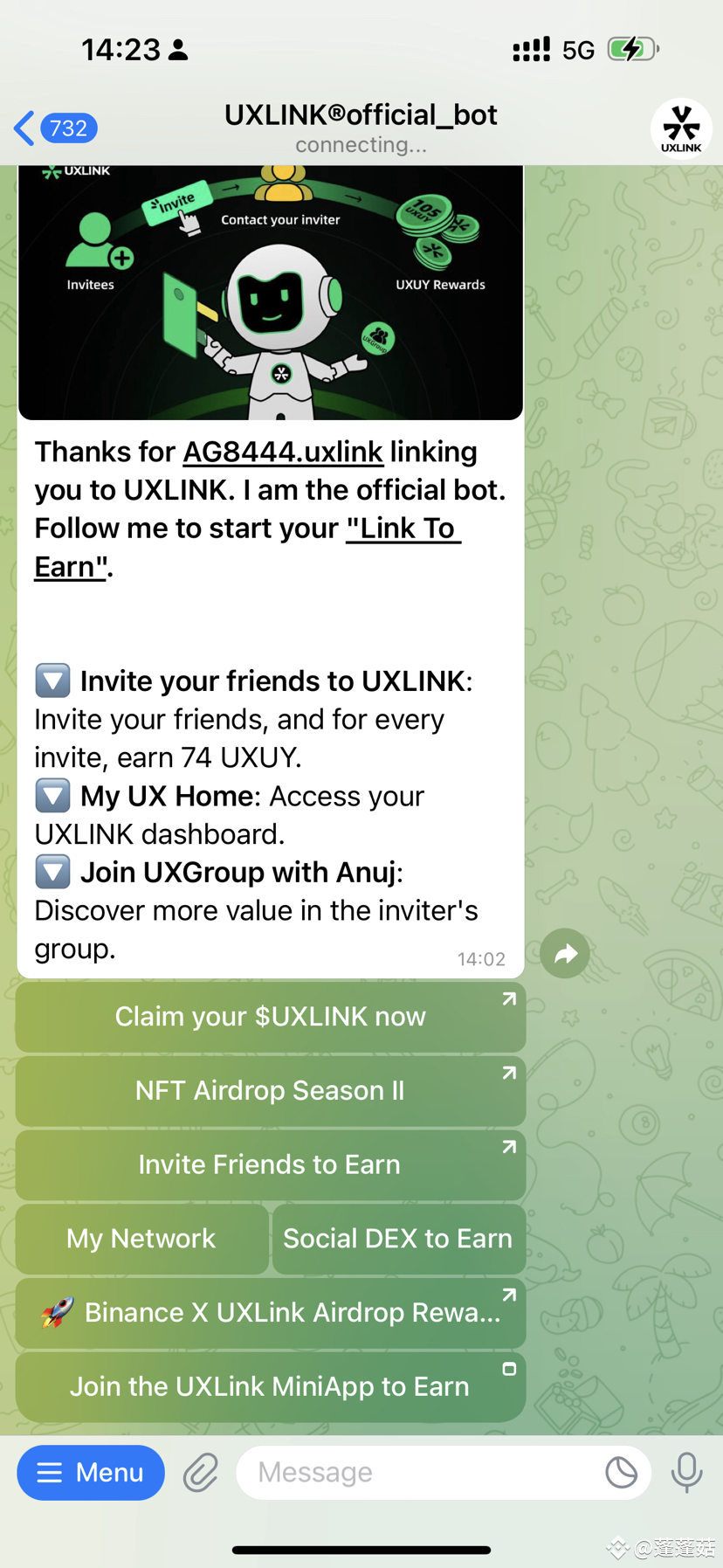 Uxlink's first wave of big money has arrived Those who misse | 蓬蓬菇 on Binance Square