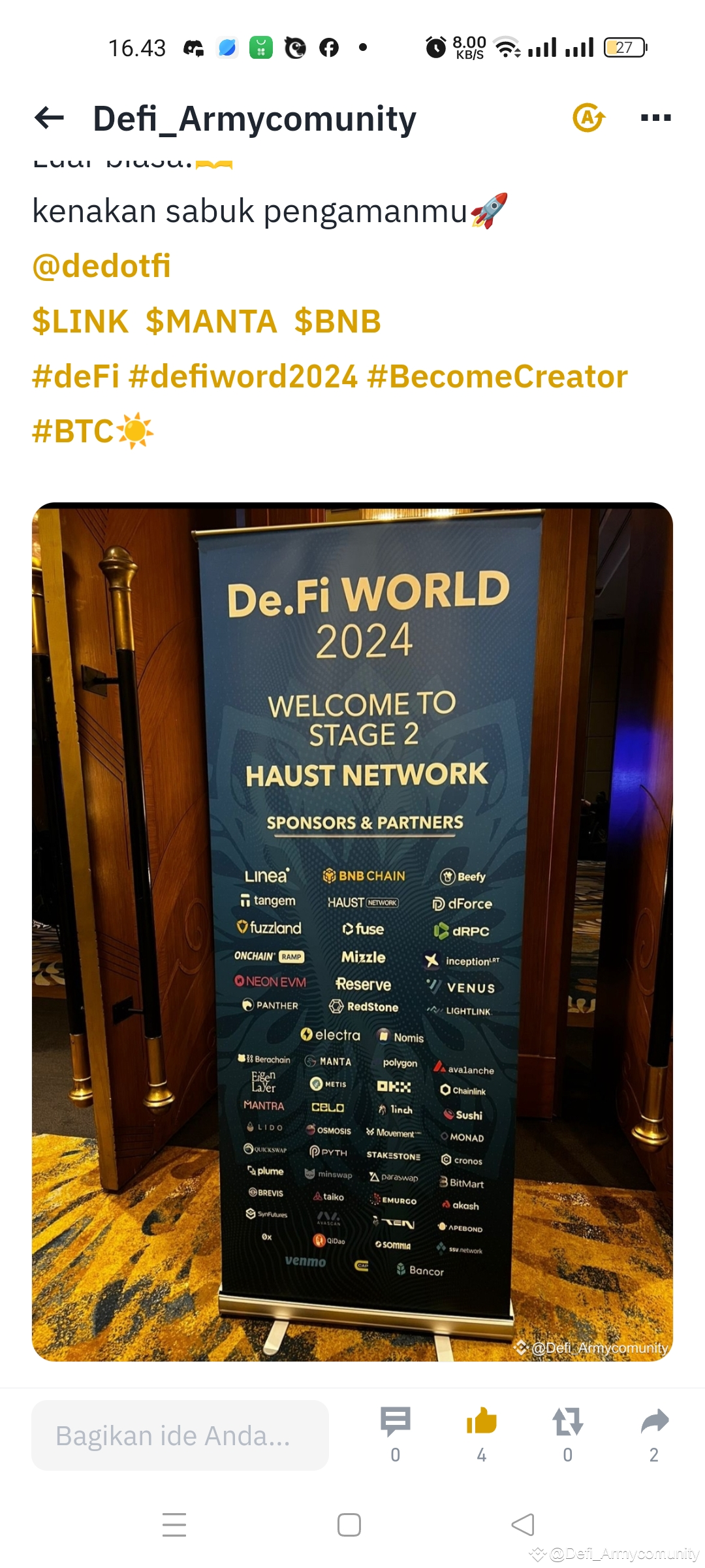 thanks for this great convention Defi Word 2024 Bangkok, 1 | Defi_Armycomunity on Binance Square