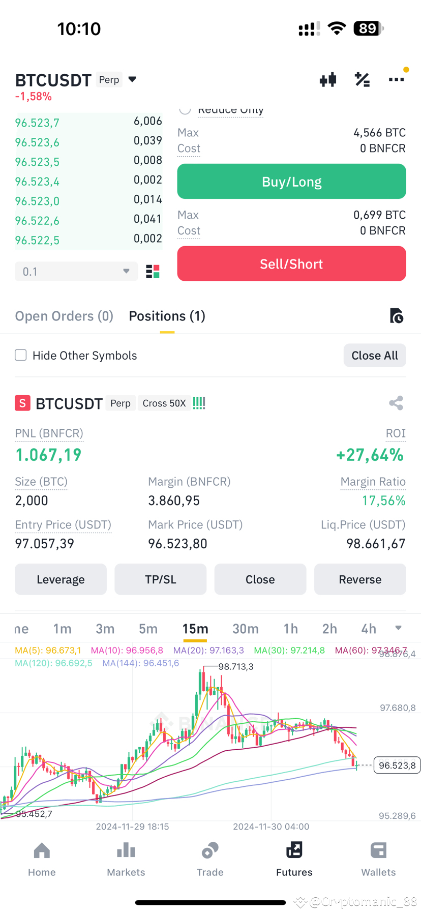 Take Profit or will $BTC go further down ? | Cryptomanic_88 on Binance Square