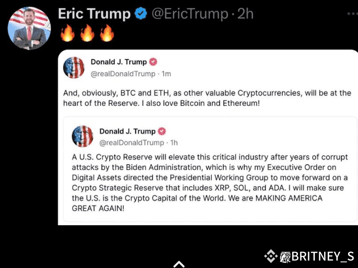😂 Did you notice how Trump didn’t mention *BTC* or *ETH* in | BRITNEY_S ...