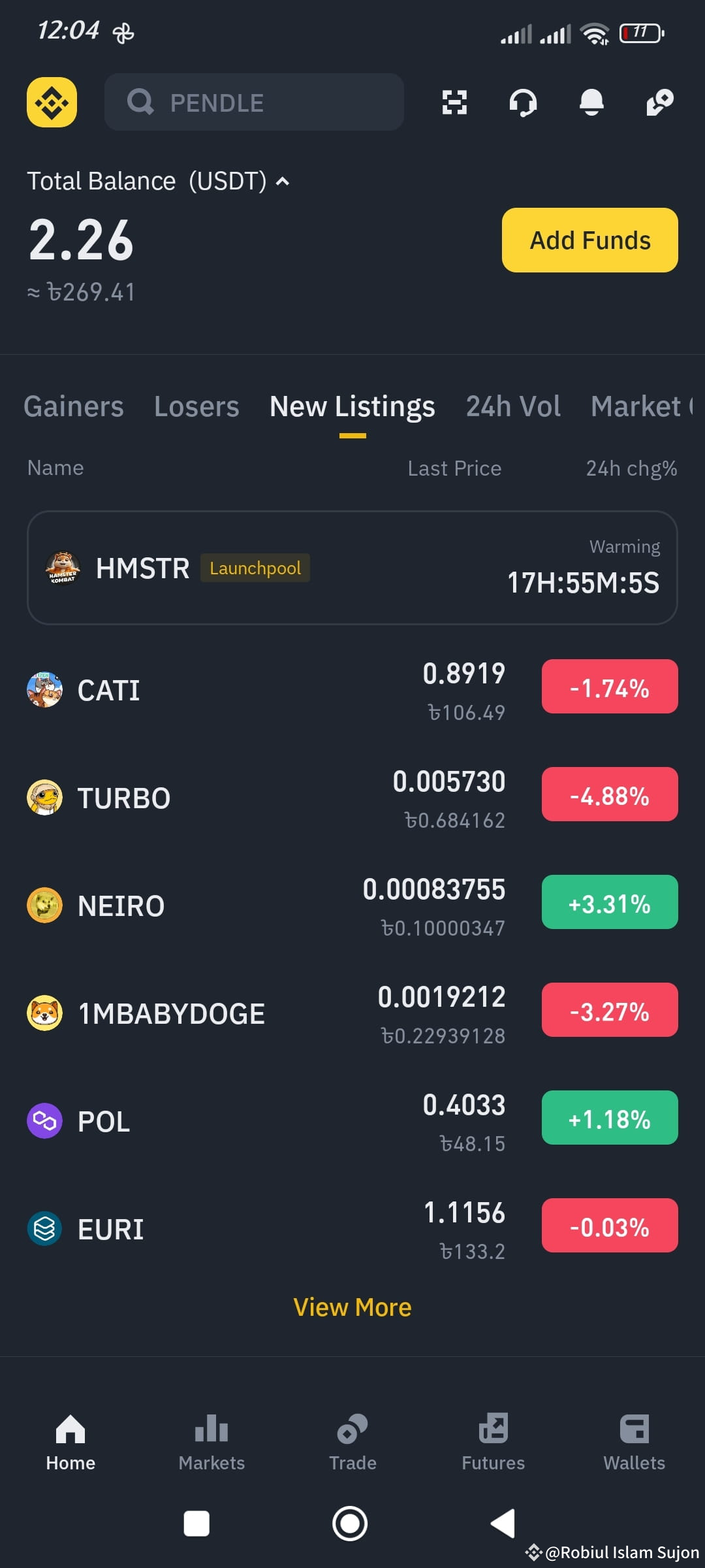 #Feed But I'm won only 1500 token | Robiul Islam Sujon on Binance Square