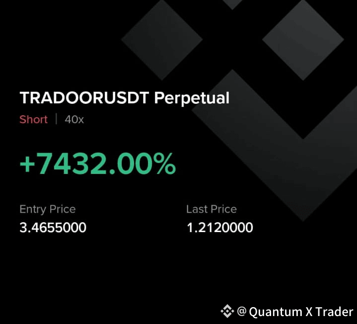 ☀️ Good morning traders! $TRADOOR just hit my TP with | Quantum X ...