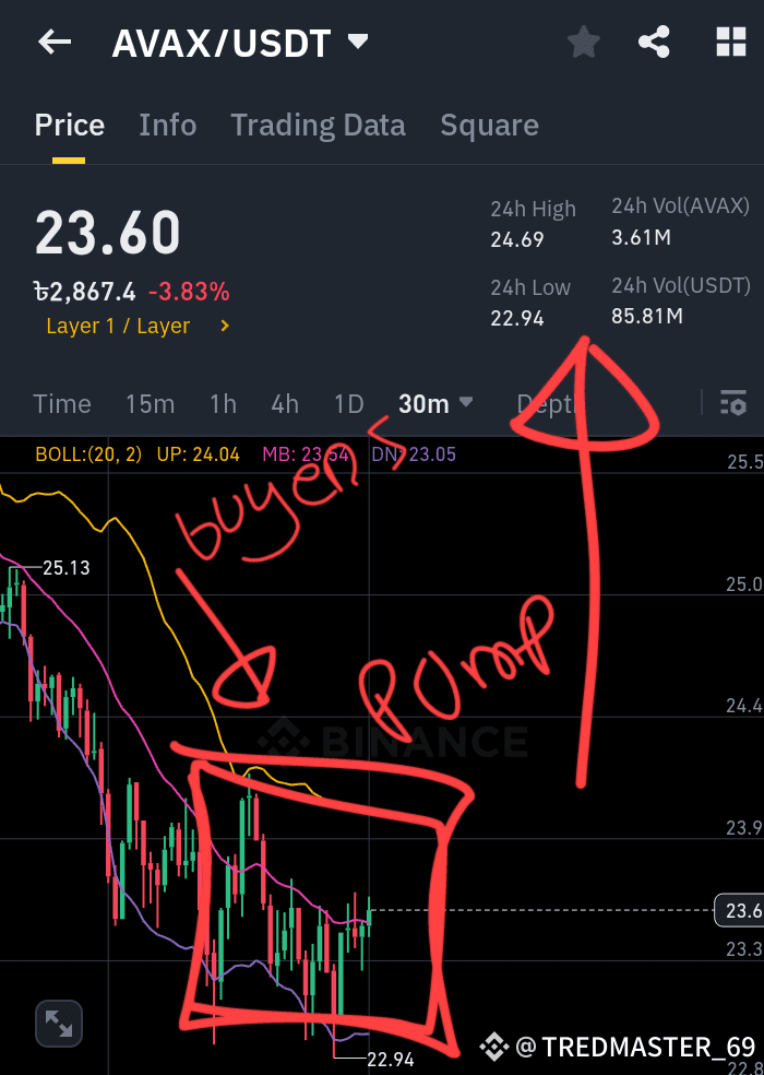 $AVAX 💥💥There’s a Good Amount of Investment at Bottom – | TREDMASTER_69 on Binance Square