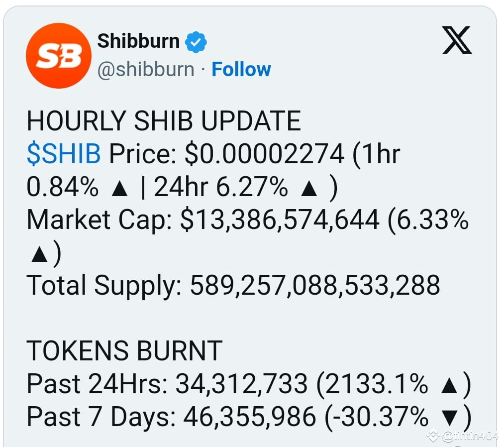 Shibburn’s Hot Update: 34 Million SHIB Sent to the ‘No Retur | tintin404 on Binance Square